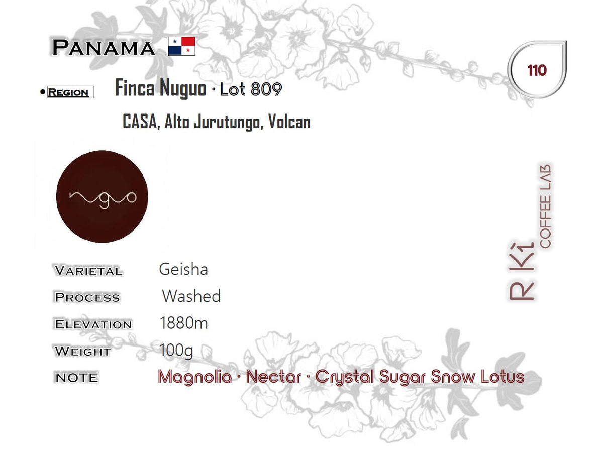 Panama-Finca Nuguo Lot 809 Geisha Washed – R Ki Coffee Lab